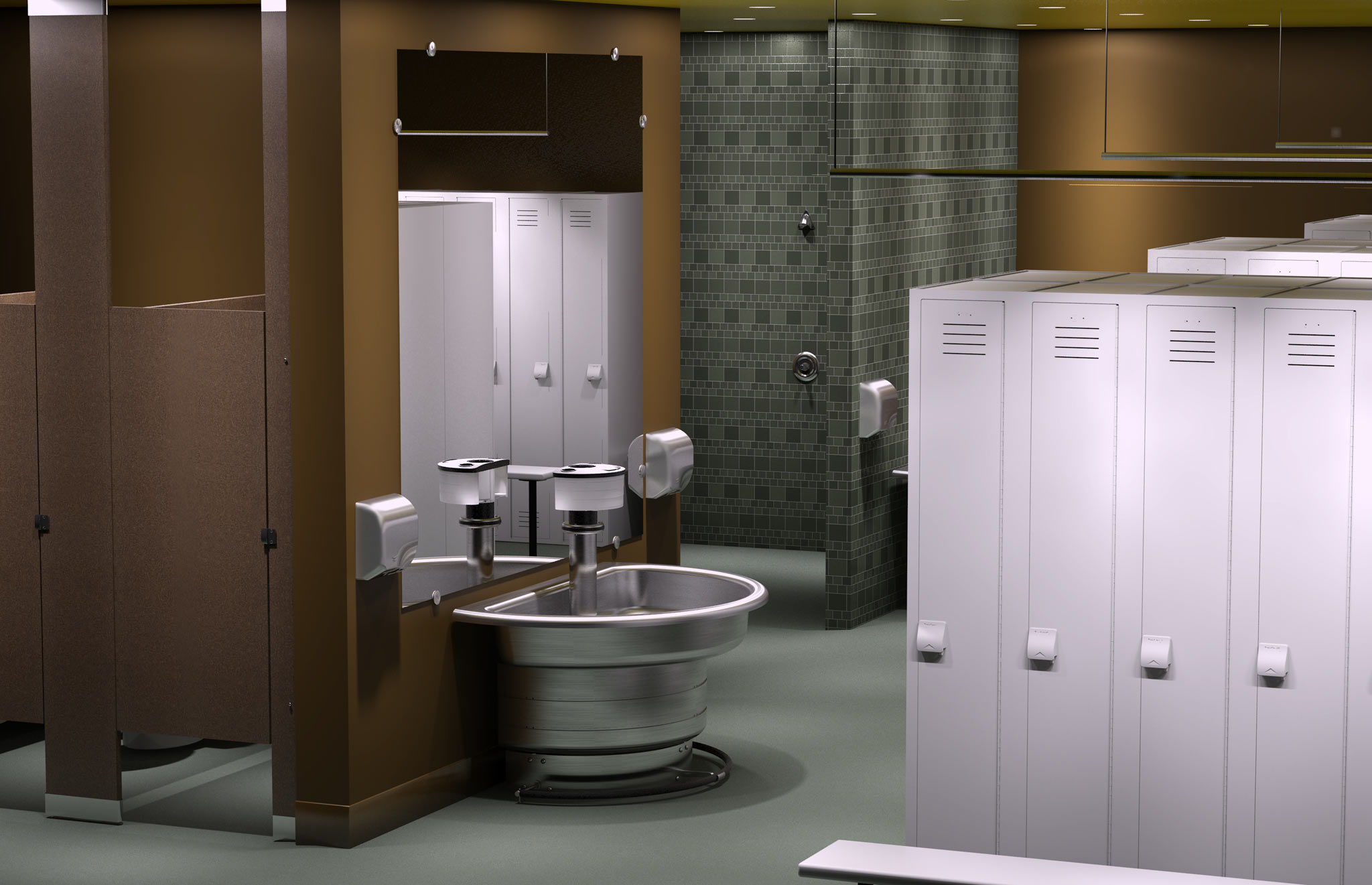 Bradley – Washfountain_ Stainless Steel industrial-locker-room-app | Sultaco